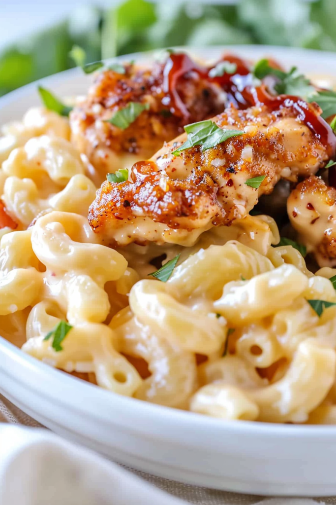 Honey Pepper Chicken Mac and Cheese