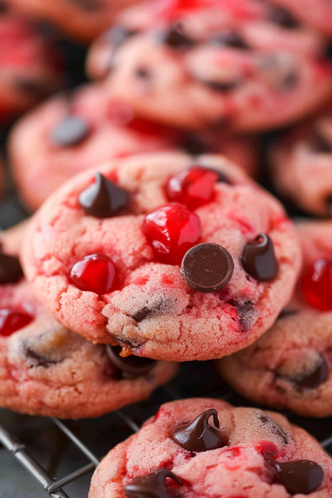 Maraschino Cherry Chocolate Chip Cookies
