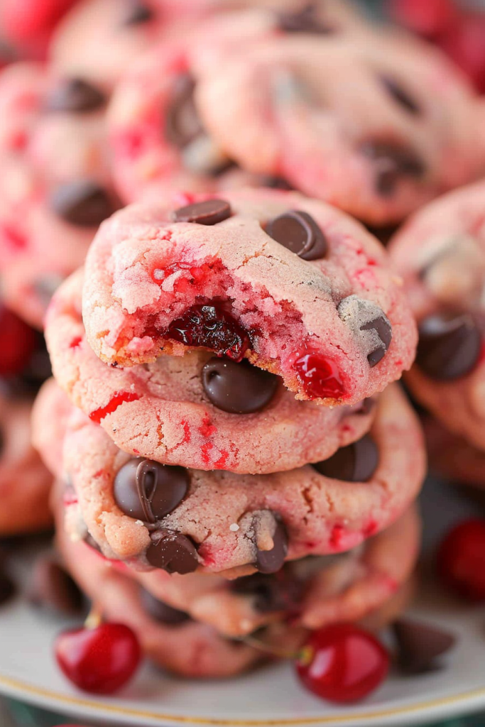 Maraschino Cherry Chocolate Chip Cookies