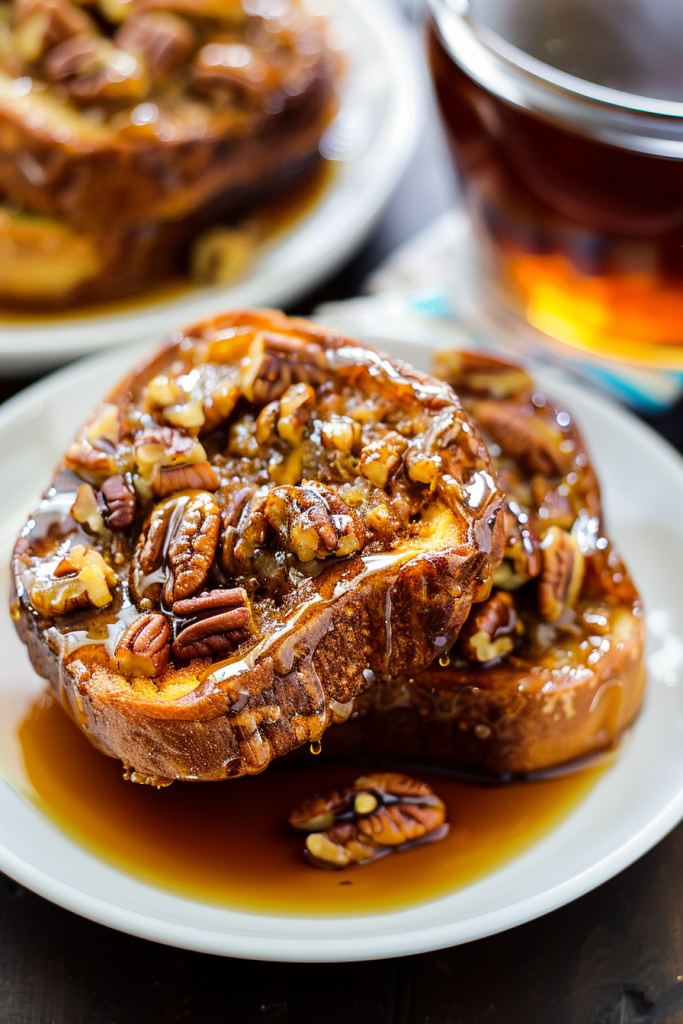 Overnight Pecan Pie French Toast