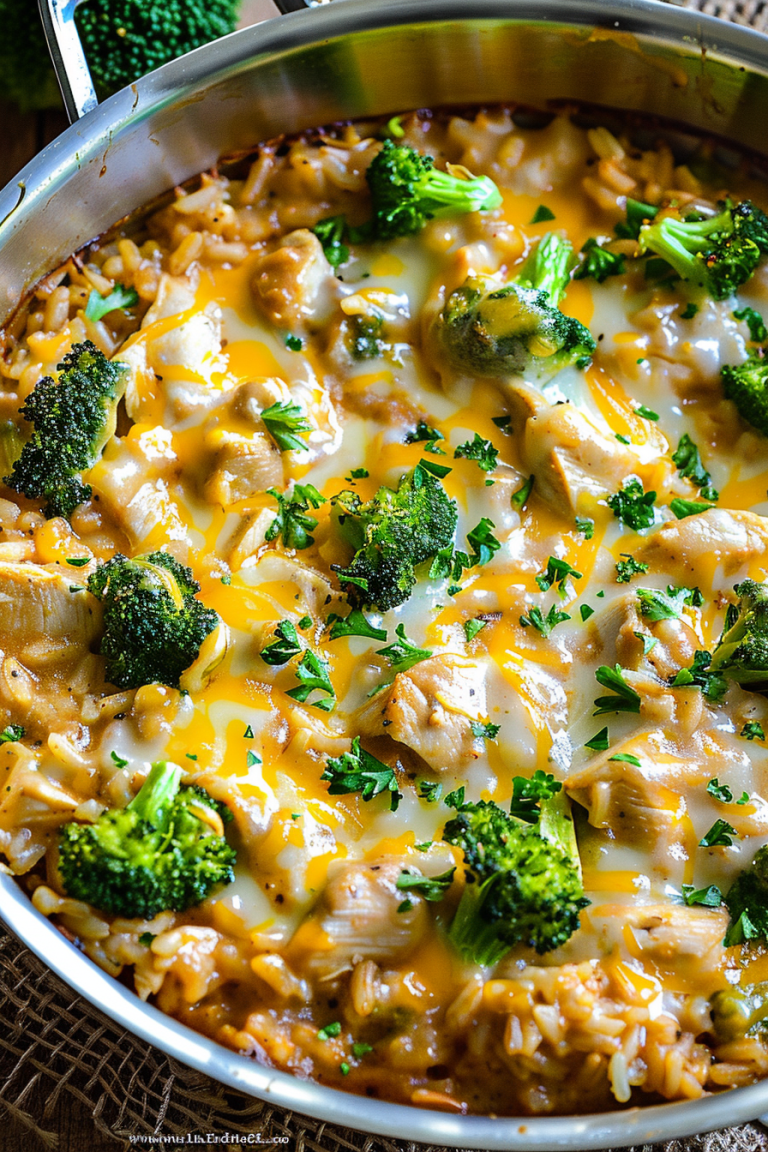 Creamy Broccoli Cheddar Chicken Casserole