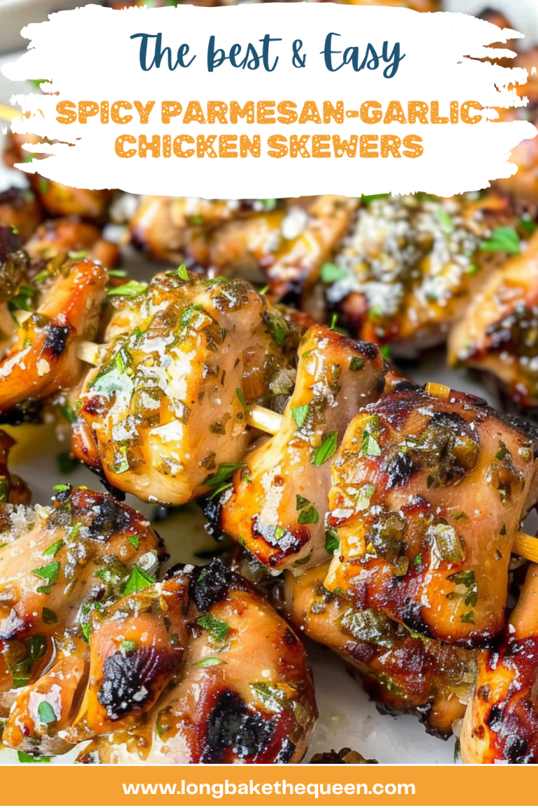 Spicy Parmesan-Garlic Chicken Skewers