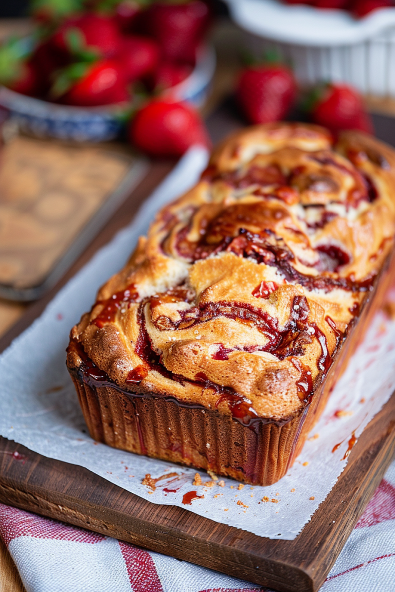 Sweet Strawberry Swirl Bread
