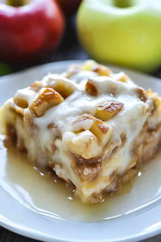 Caramel Apple Cinnamon Roll Lasagna