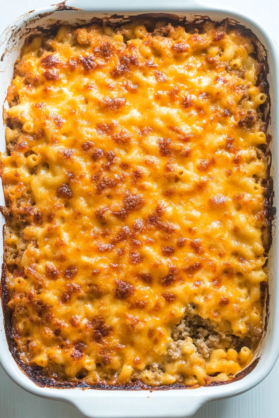 Mac and Cheese Meatloaf Casserole
